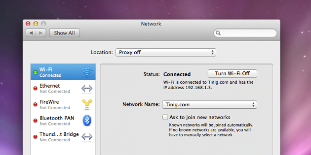 Quickly switch your Mac's proxy settings on and off